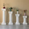 Uniquewise Fiberglass White Plinth Roman Style Piller Pedestal Vase ...