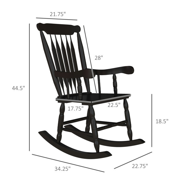 August Grove® Balduina Outdoor Rocker Chair | Wayfair