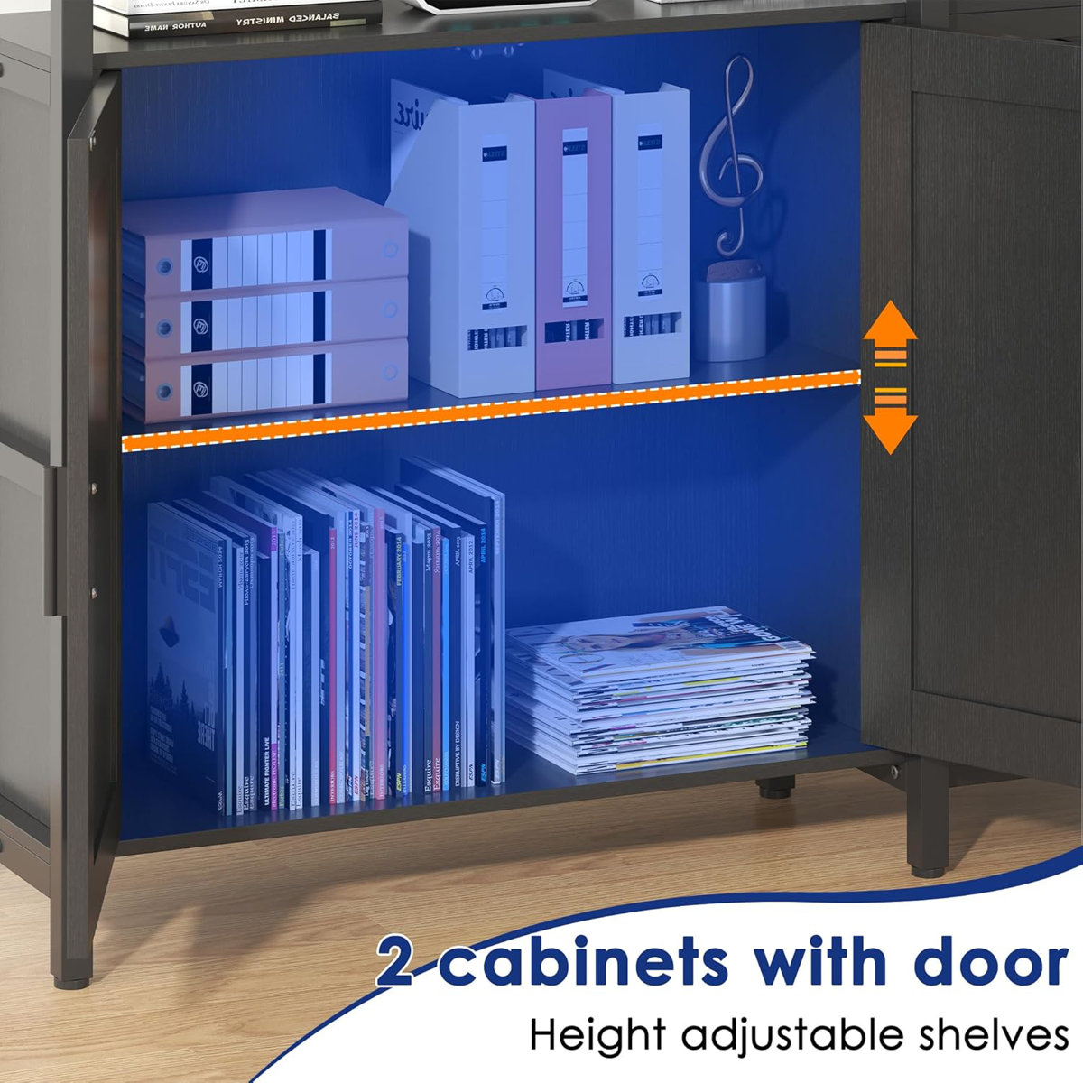 17 Stories 6 Tire Large L Shaped Bookshelf & Corner Bookcase With ...