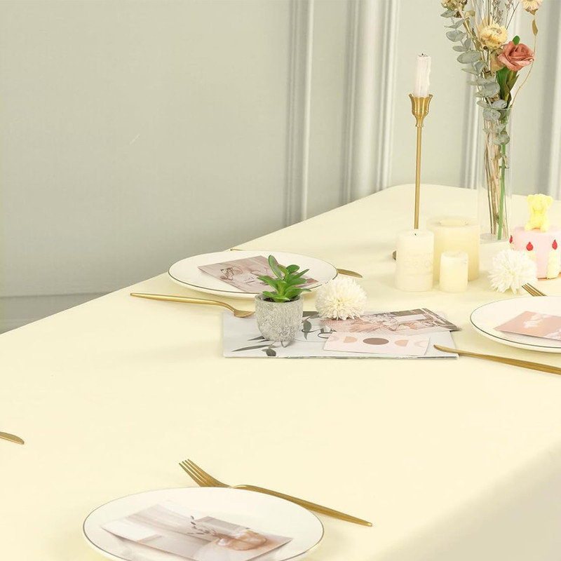 Hokku Designs 6 Pack Tablecloth 60 x102 inch Polyester Table Cloth for 6 Foot Rectangle Tables ...