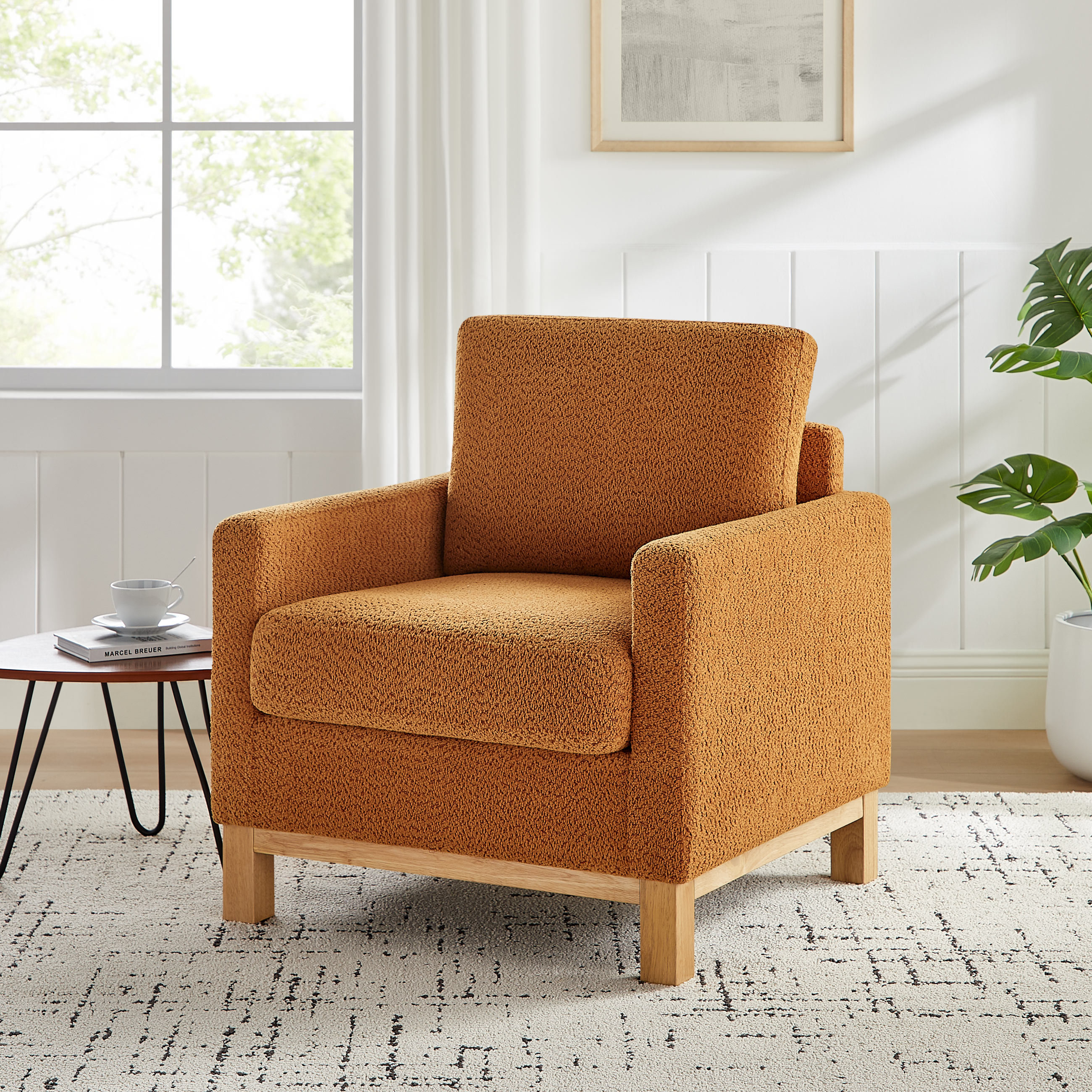 Ebern Designs Deodhar 29.53" Small Arm Living Room Comfy Accent Chairs ...