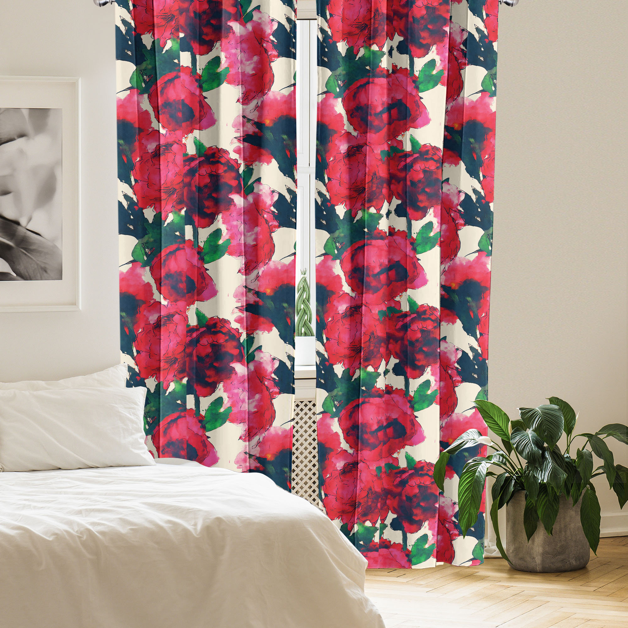 East Urban Home Anjail Microfiber Semi-Sheer Curtain Pair | Wayfair