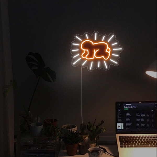 Trinx 15'' Cute Radiant Baby Neon Sign Handmade LED Neon Lights For ...