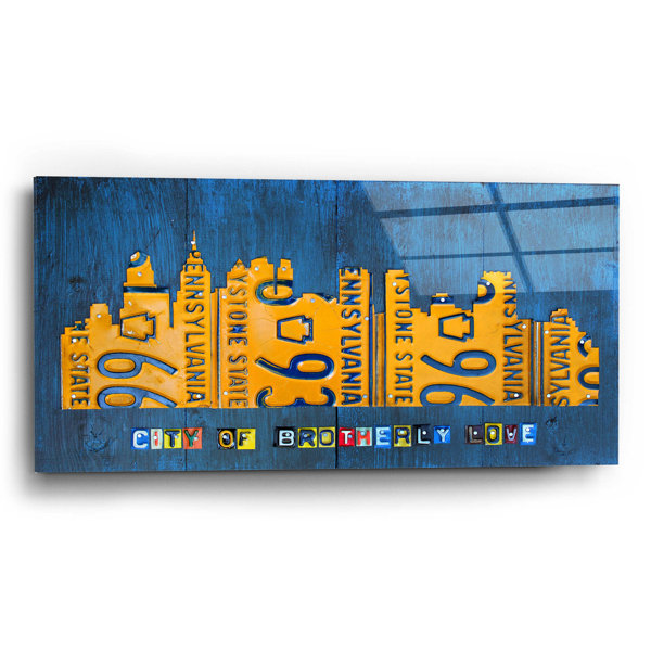 Williston Forge " Philly Skyline Licence Plate Art " by Design Turnpike ...