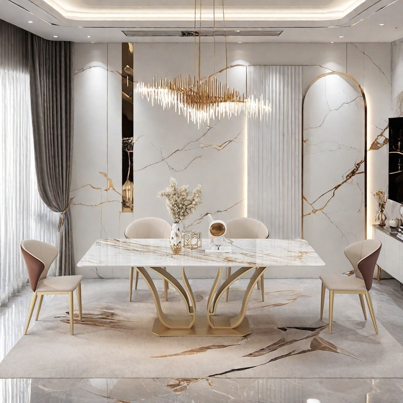 A Zoetic Home Bright high-end designer dining table and chair | Wayfair