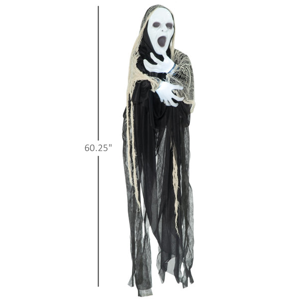 The Holiday Aisle® 60" Outdoor Halloween Decorations Hanging Ghost ...