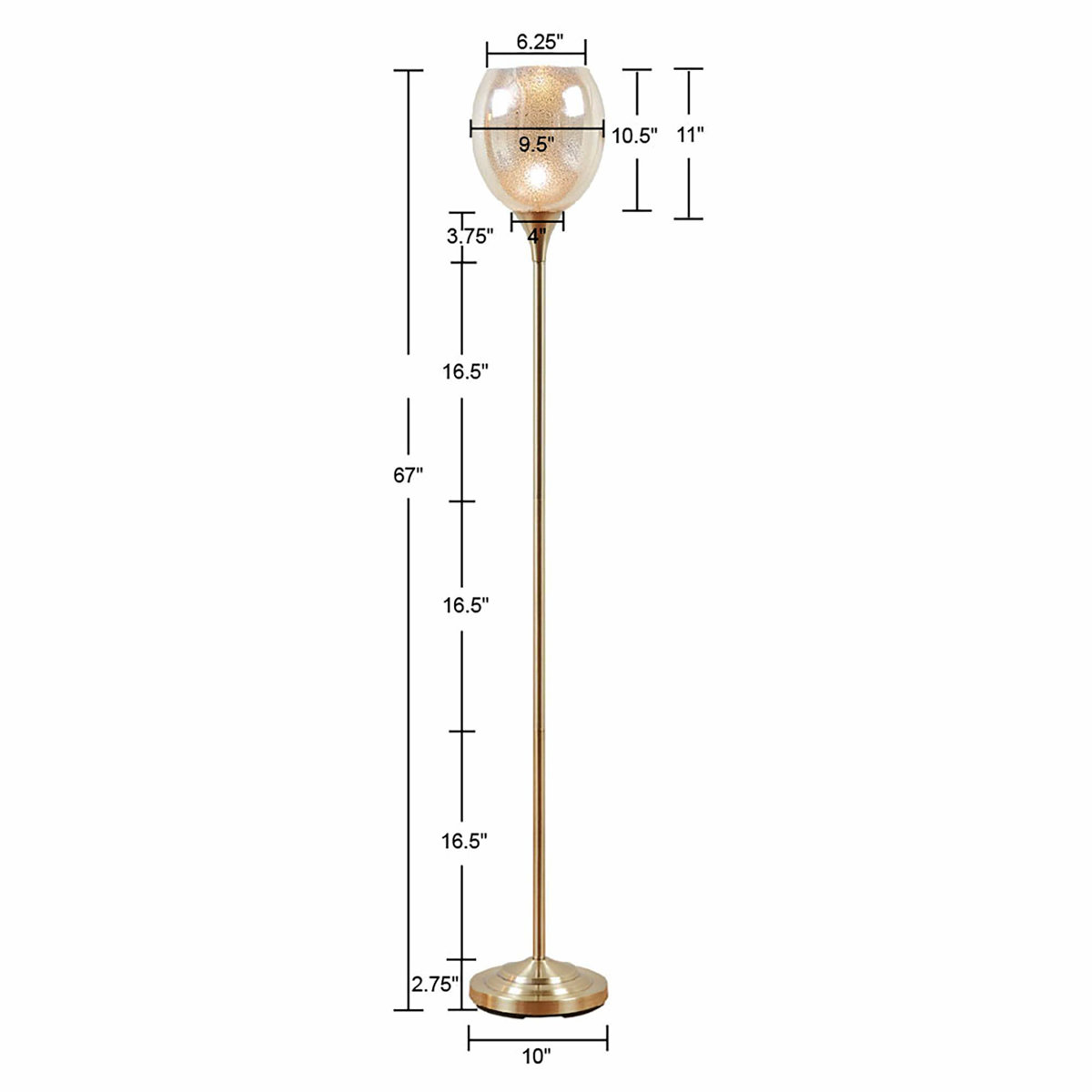 Mercer41 Taelyn 67'' Torchiere Floor Lamp | Wayfair