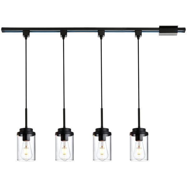 BONLICHT H-Type Track Pendant Lighting 4 Lights Track Ceiling Light ...