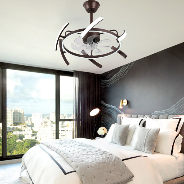 Wrought Studio Ludovico 24" DIY Shape Adjustable Ceiling Fan with ...