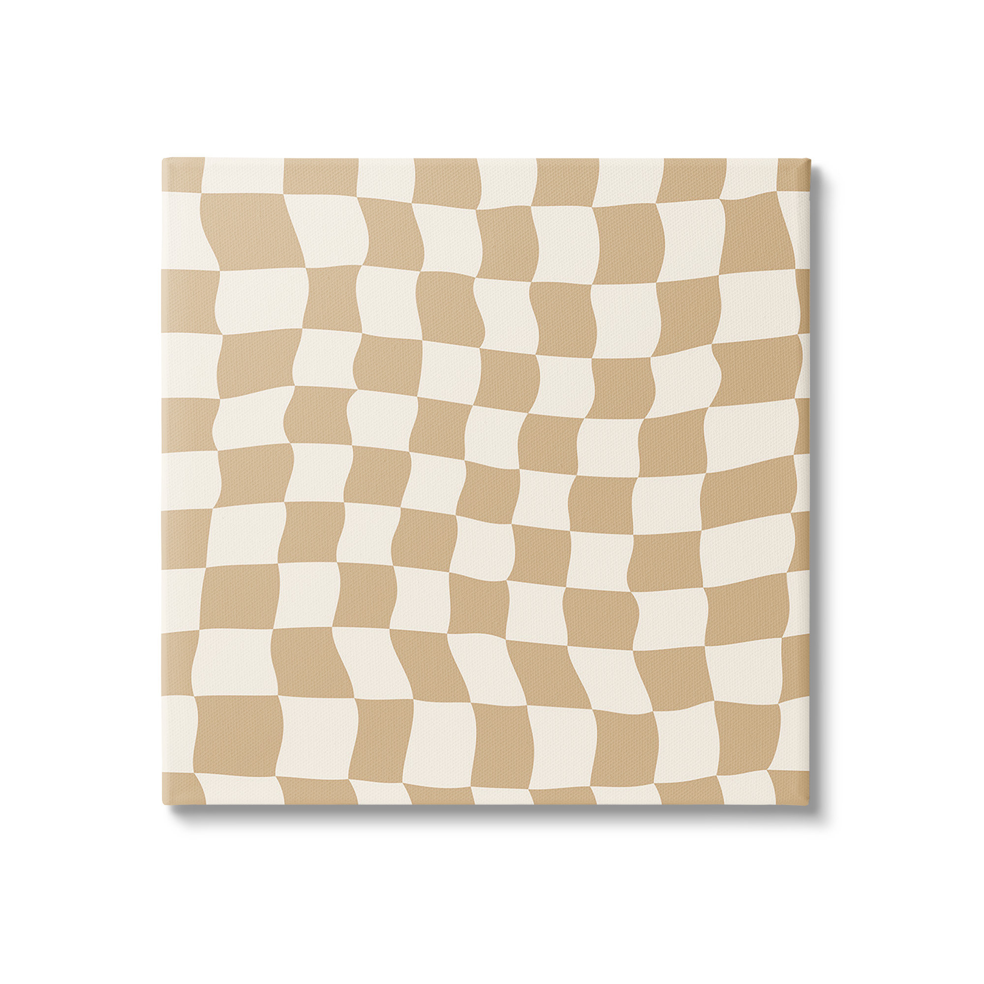 Wrought Studio™ Wavy Checkered Pattern Canvas Wall Art by Carrie ...