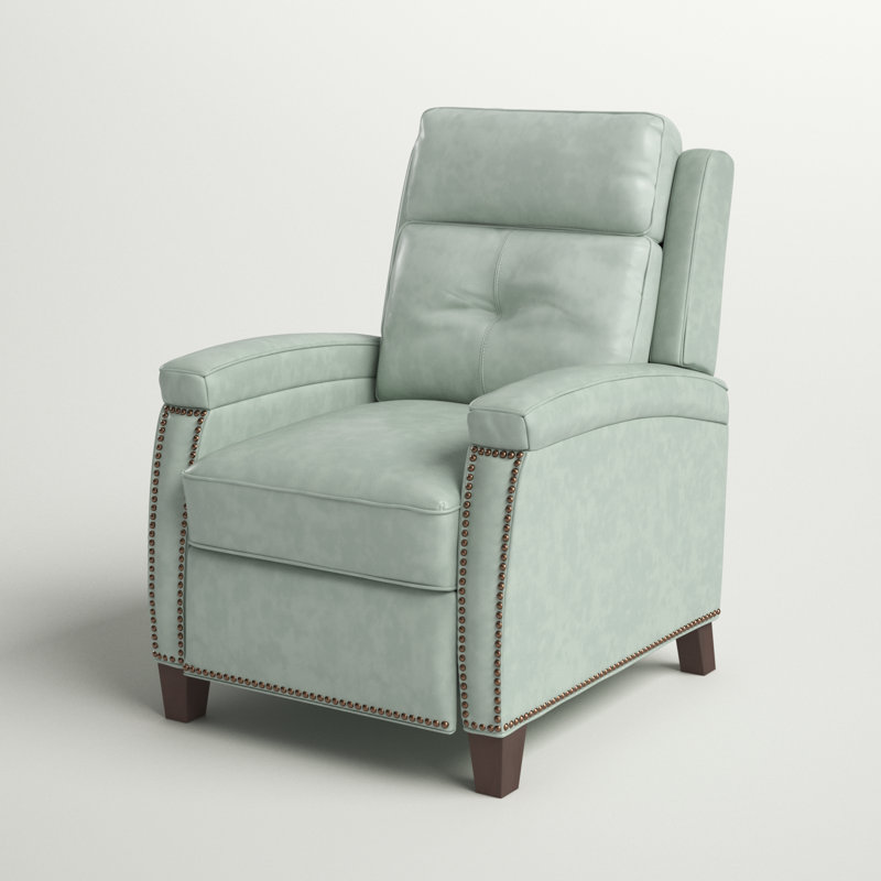 Three Posts™ Glendale Heights 31" Wide Genuine Leather Manual Club ...