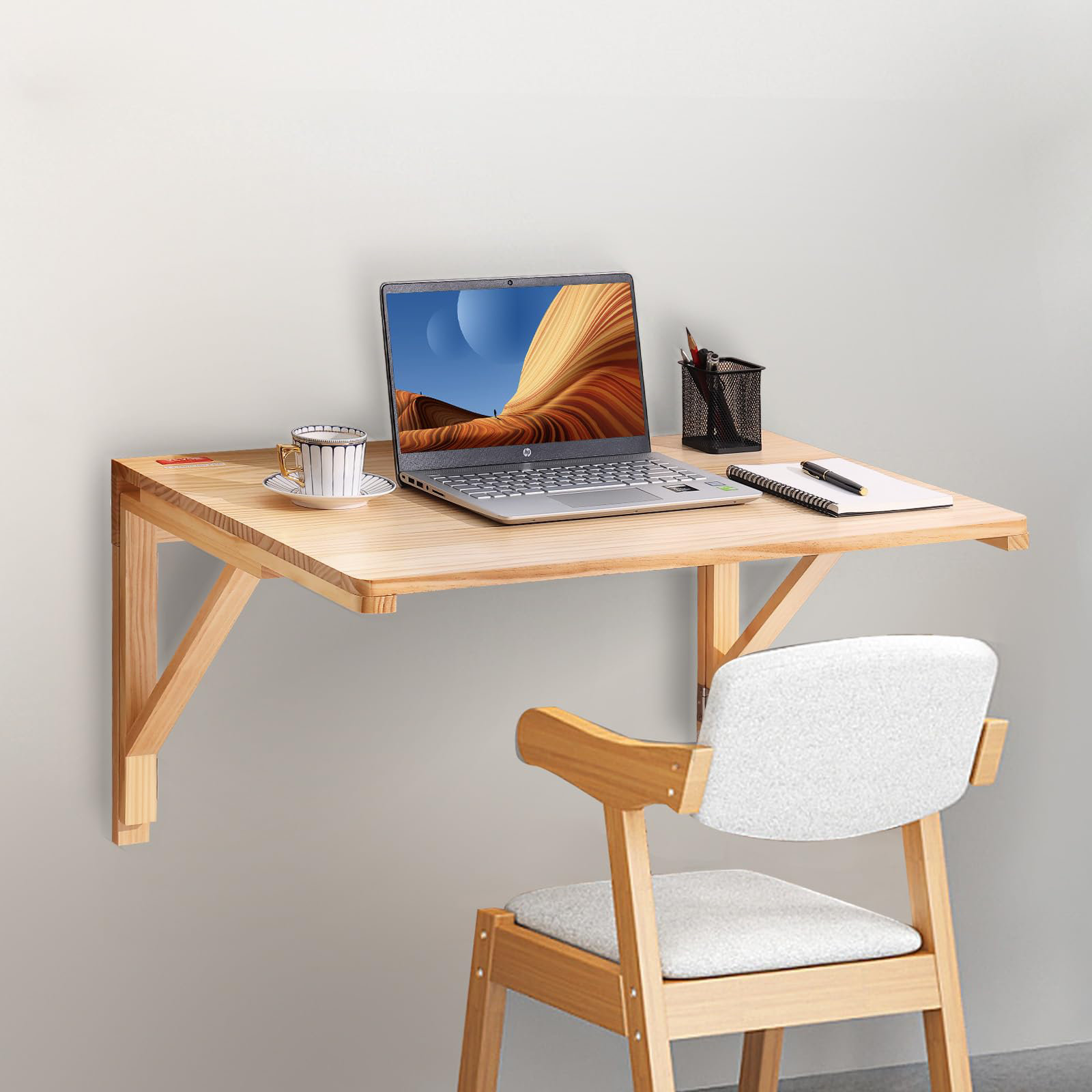 MASMIO Wall Mounted Folding Table, Floating Desk For Dining - Wayfair ...