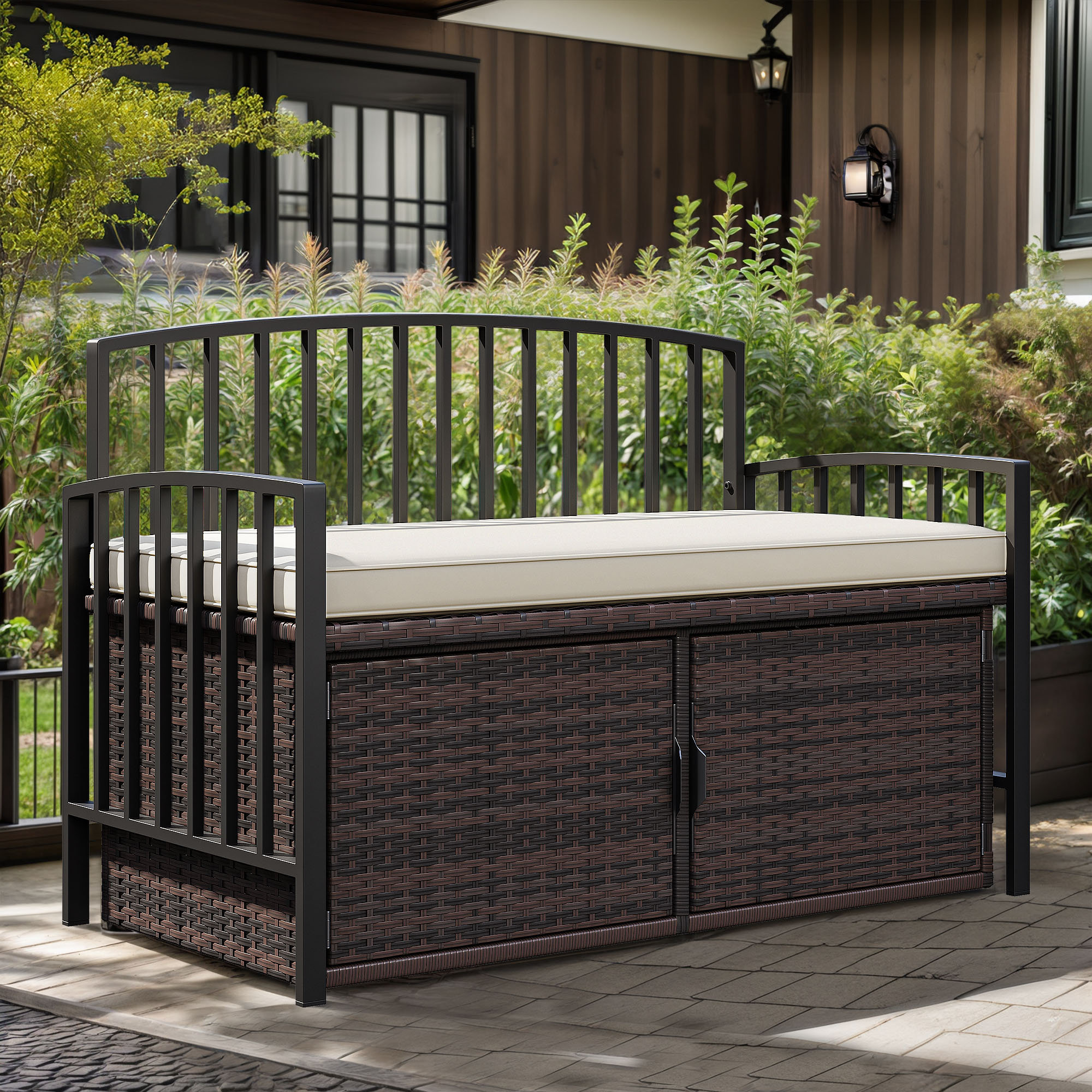 Red Barrel Studio 70 Gallons Outdoor Storage Bench Deck Box | Wayfair