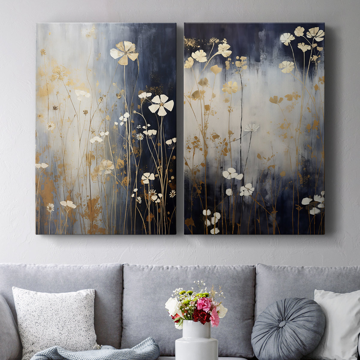 Wexford Home FLORAL Series CCCXC-Premium Gallery Wrapped Canvas -Ready ...