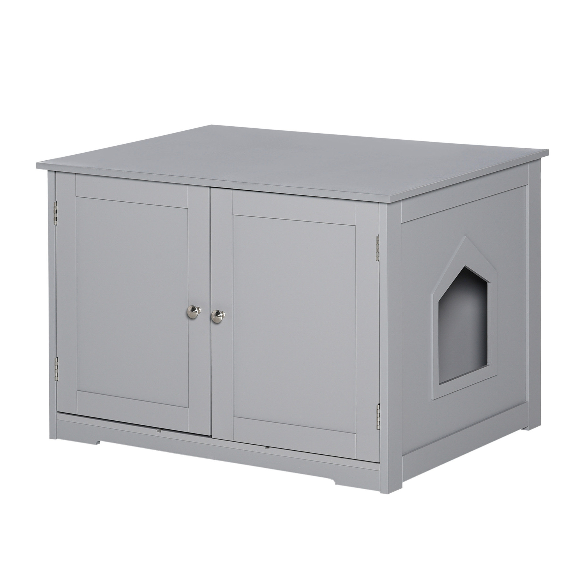 Latitude Run® Modern Cat Litter Box Enclosure with Adjustable Partition ...