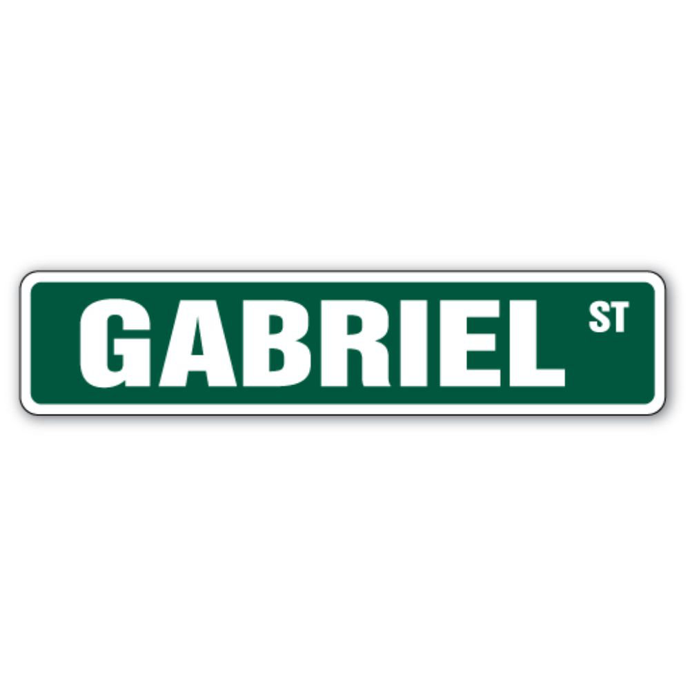 SignMission GABRIEL Street Sign Childrens Name Room Sign Indoor Outdoor ...