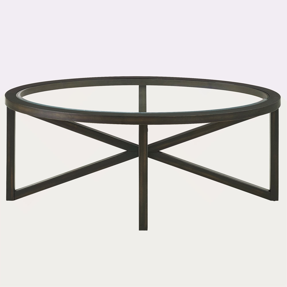 George Oliver Modern Simple Glass Coffee Table, Tempered Glass Coffee ...
