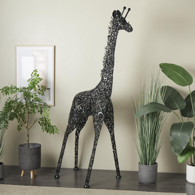 Langley Street® Metal Indoor Outdoor Tall Giraffe Decorative Garden ...