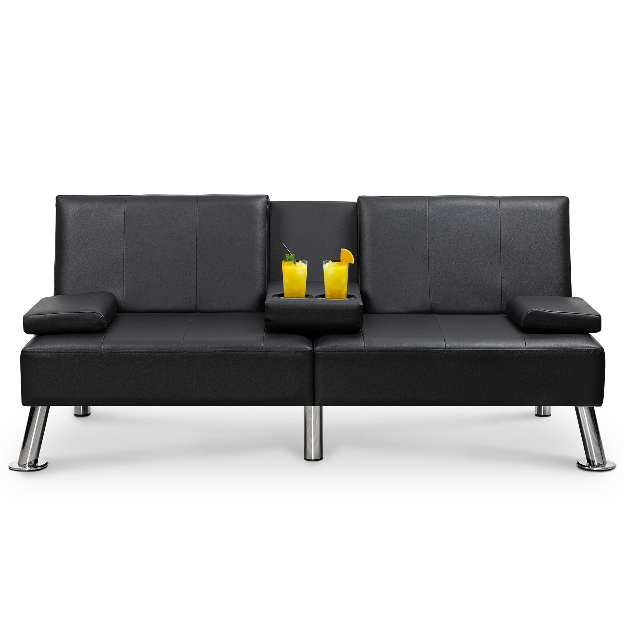 Wrought Studio™ Modern Convertible Futon, Adjustable Folding Sofa Bed ...