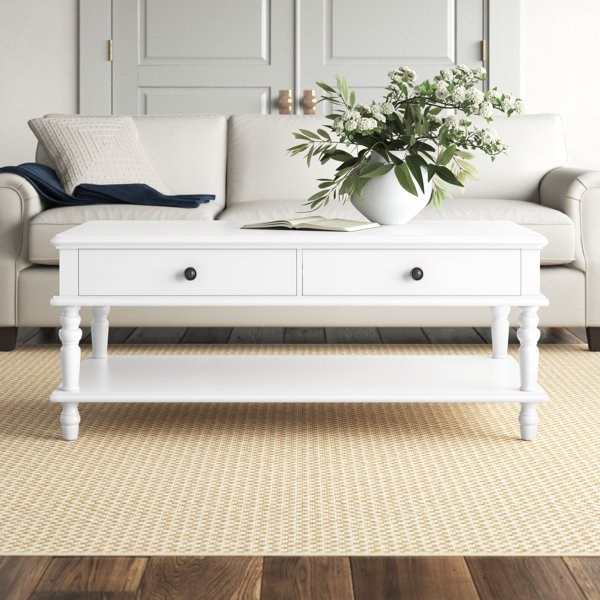 Birch Lane™ Springer 4 Legs Coffee Table with Storage | Birch Lane