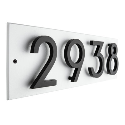 Whitehall Products Floating Stand-Off 4-Number Horizontal Sign, White ...