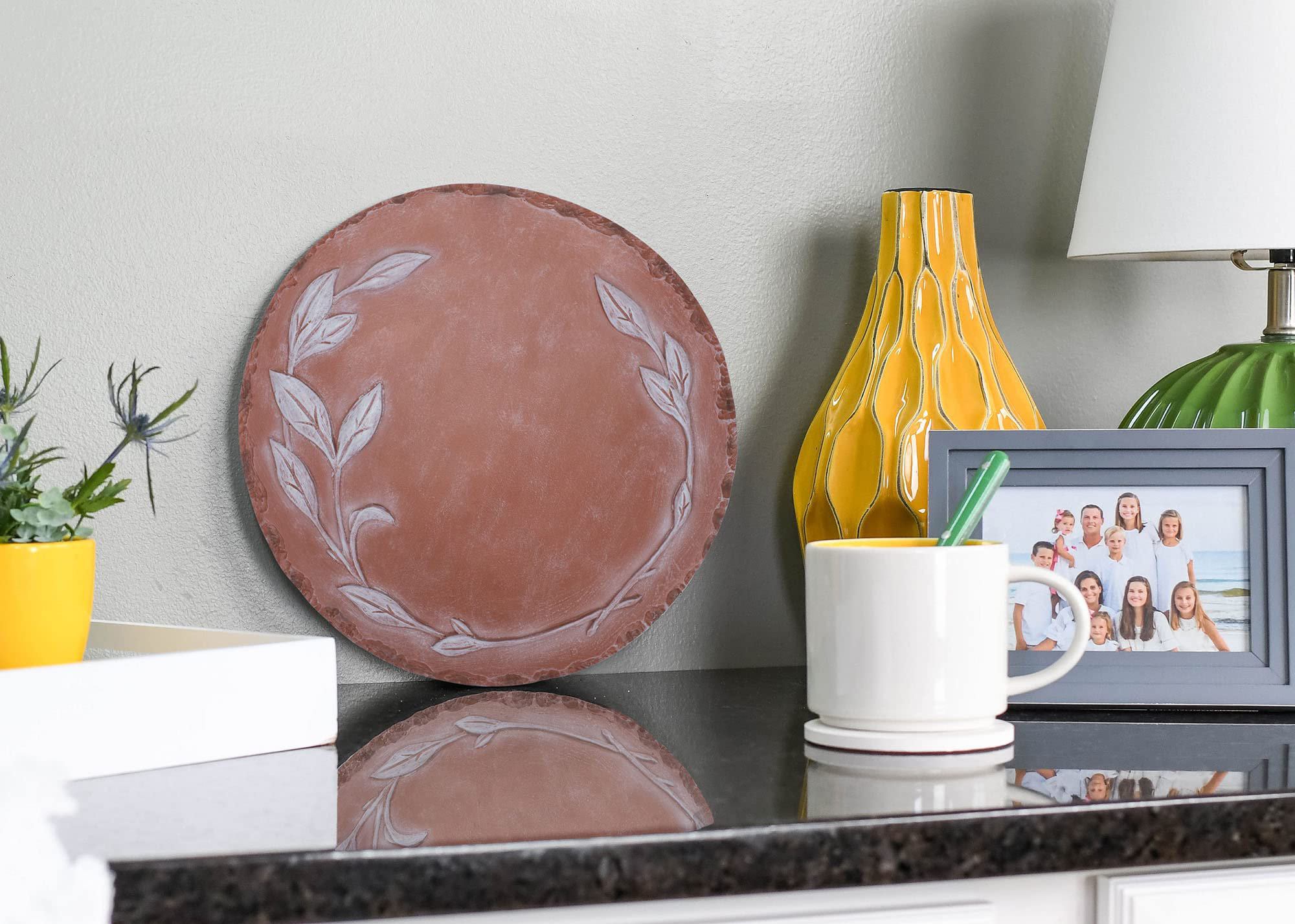 Lark Manor™ Floral Laurel Wreath Leaves Pattern Dimensional Indoor ...