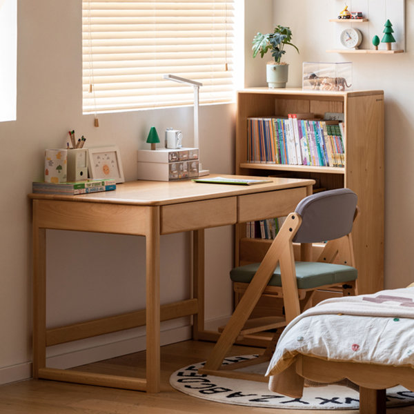 STAR BANNER Solid Wood Children's Learning Table Simple Family Desk ...