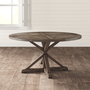 Madison Park Signature Helena Round Wood Pedestal Dining Table | Birch Lane