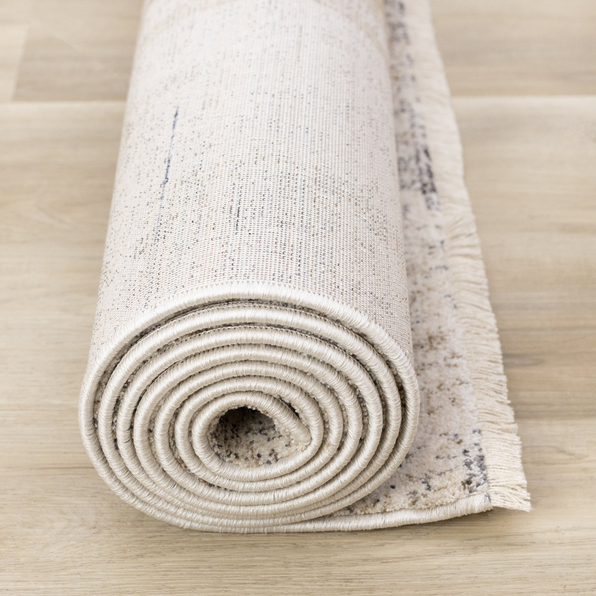 Orren Ellis Marquist Red Cream Blue Shapes Dense Low-Pile Indoor Area ...