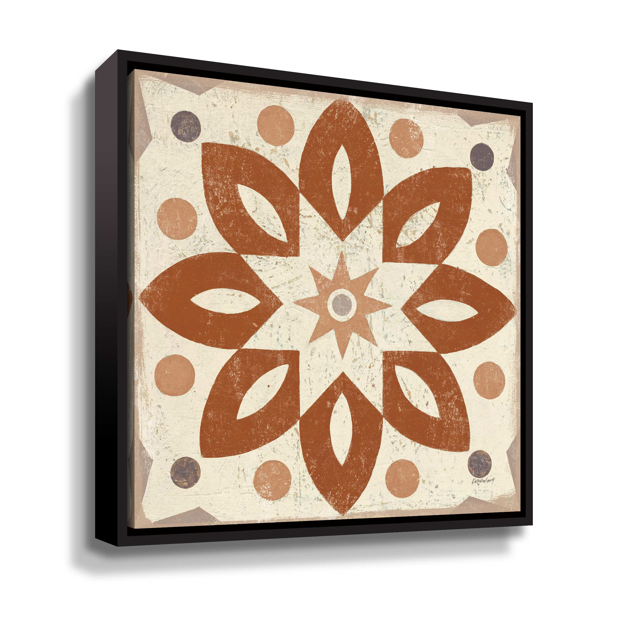 ArtWall Terracotta Tile I Gallery Wrapped Floater-Framed Canvas ...