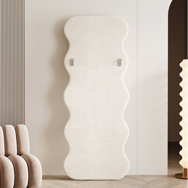 Wade Logan® Chezky Full Length Mirror 63"X24", Irregular Wavy Mirror ...