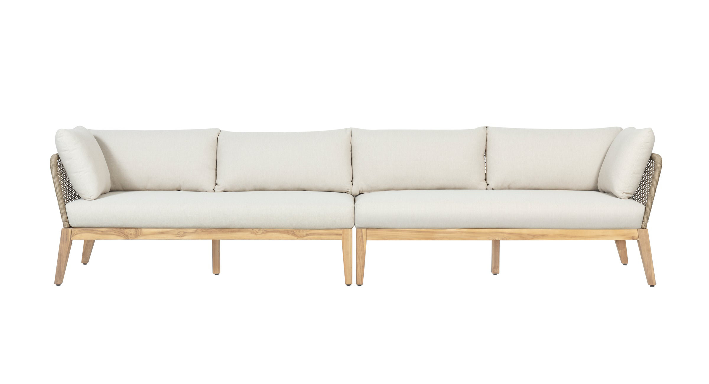 Corrigan Studio Malyna 128.35'' Wide Outdoor Sofa with Cushions ...