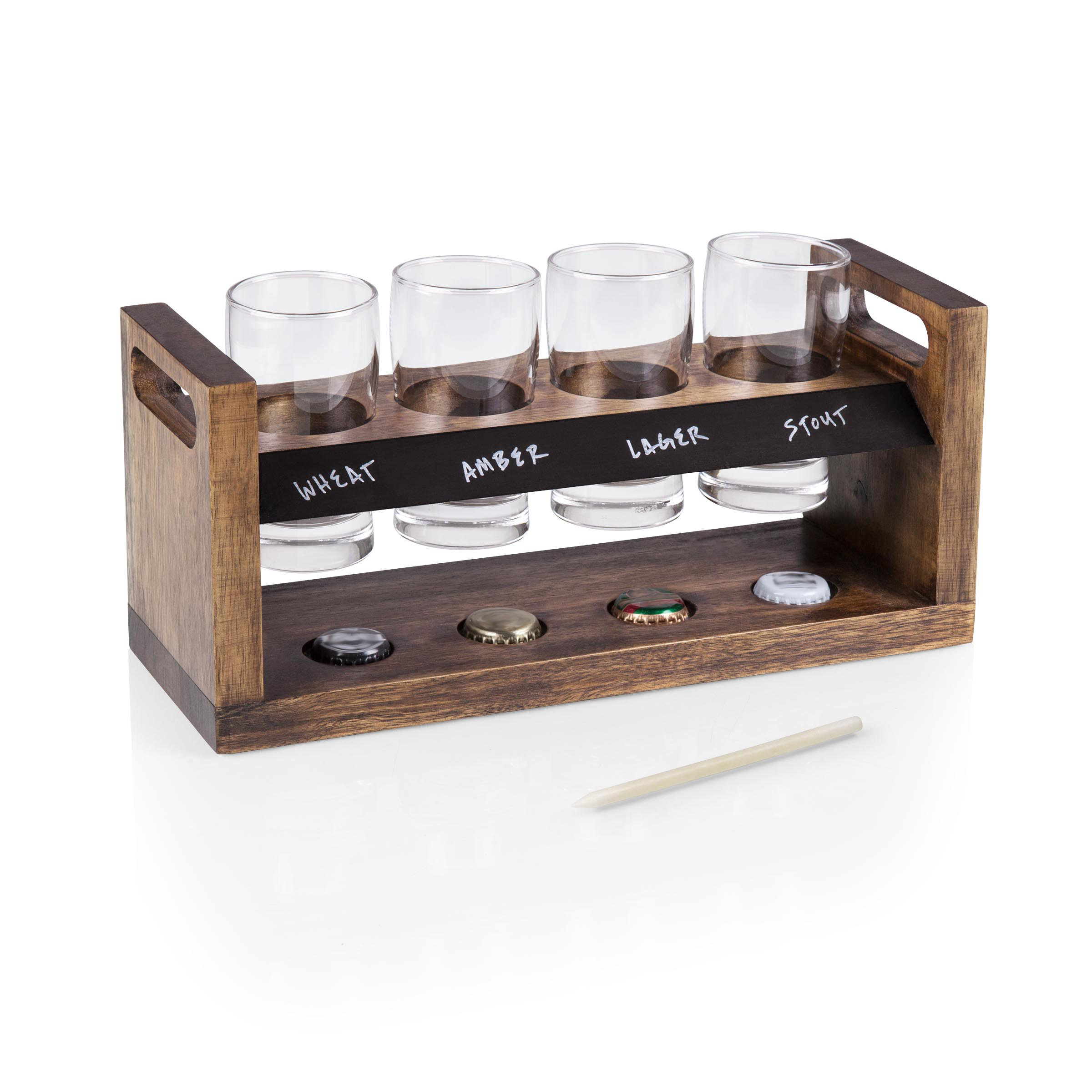 Millwood Pines Craft Beer Flight - Beverage Sampler Glass Gift Set ...