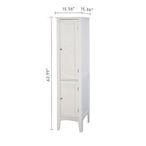 Winston Porter Tall Narrow Tower Freestanding Cabinet With 2 Shutter ...