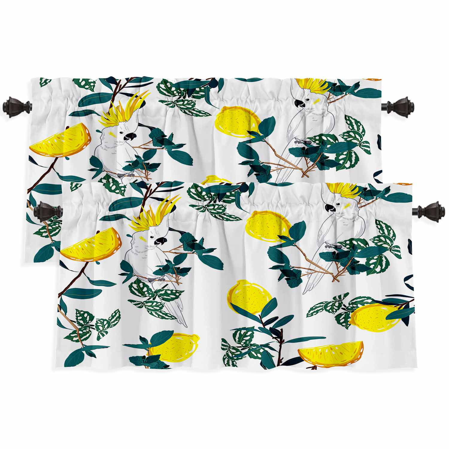 Dakota Fields Green 52"W Forest Parrot Bird Jungle with Summer Window ...