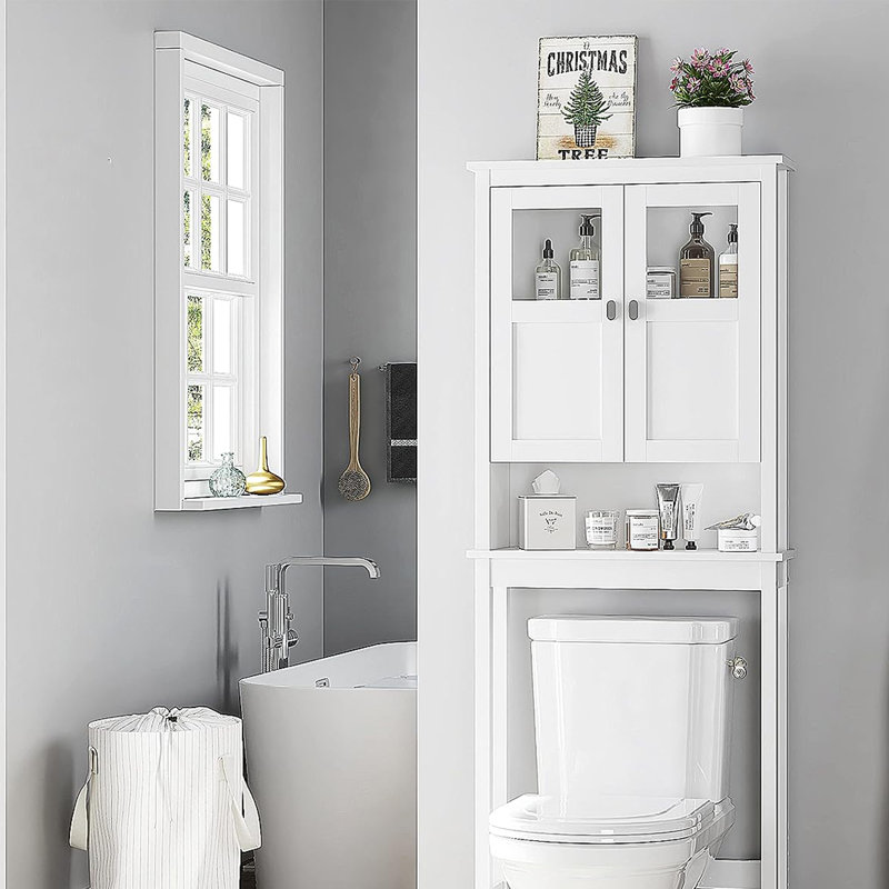 Hokku Designs Jonnelle Floor Mounted Over-the-Toilet Storage | Wayfair