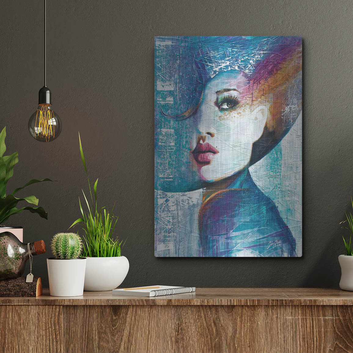 Mercer41 'Angie' by Colin John Staples, Metal Wall Art, 24"x36 ...