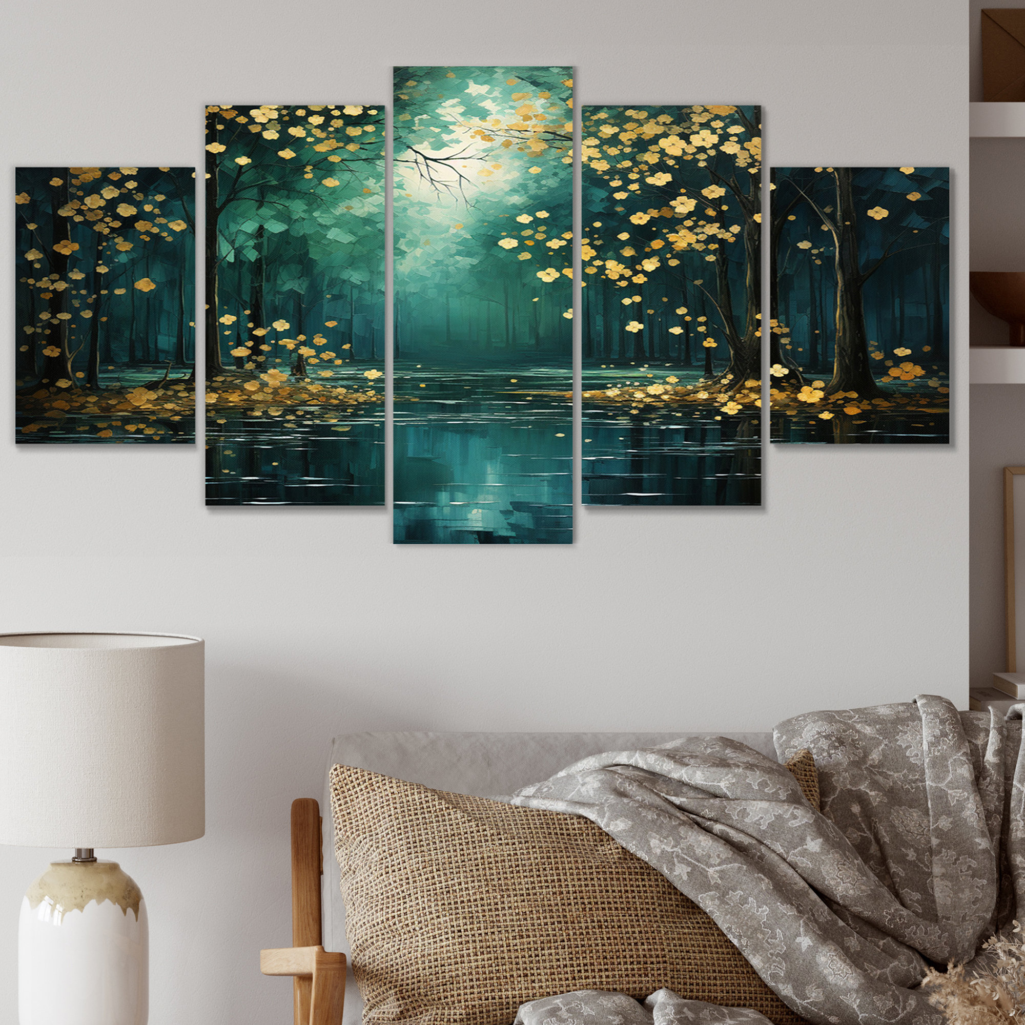 Design Art Bold Forest Emerald Canopy III - Landscapes Metal Wall Art ...