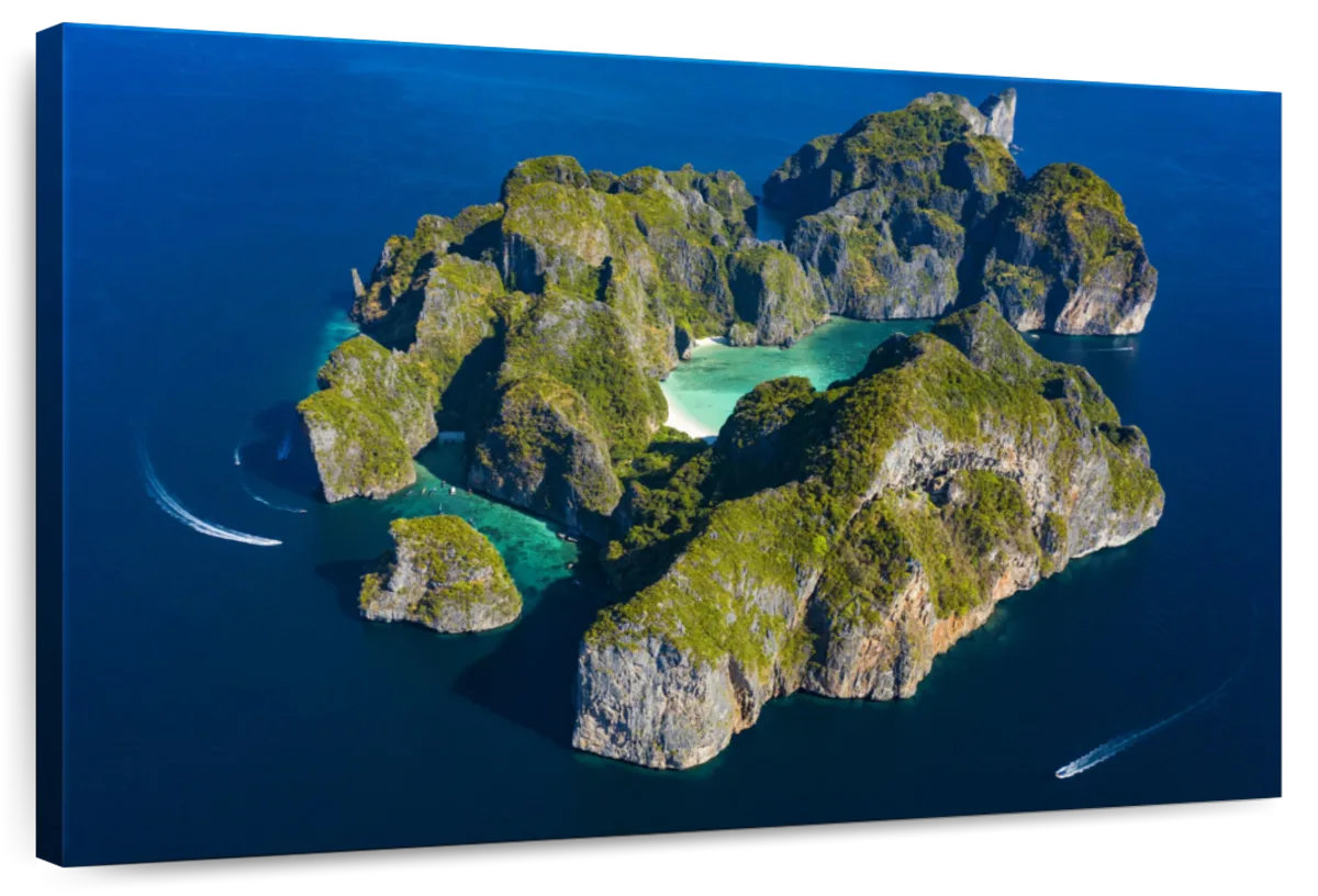 Beachcrest Home™ Gillard Koh Phi Phi Leh Aerial View | Wayfair