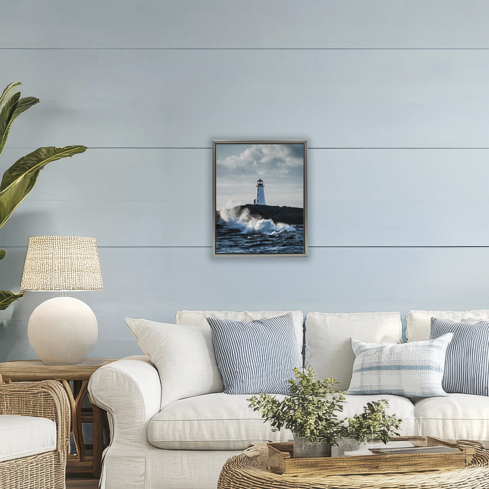 Latitude Run® Nova Scotia Lighthouse Floating Frame, design by Jared ...