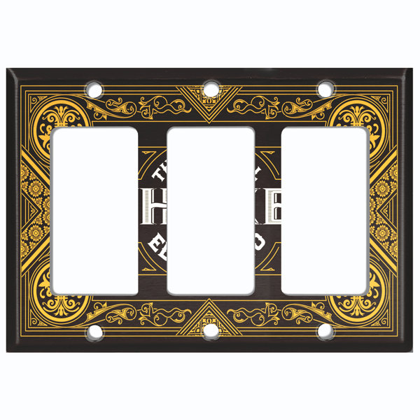 WorldAcc Patterned 3 - Gang Rocker Standard Wall Plate | Wayfair