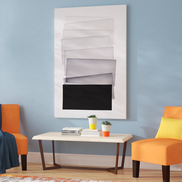 Orren Ellis Stacked by Sunpan - Wrapped Canvas Painting Print | Wayfair