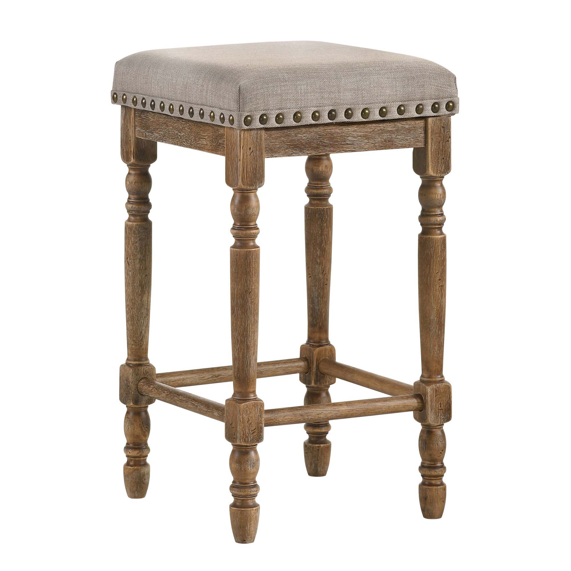 One Allium Way® Nailhead Trim Counter Height Stools ( Set Of 2) | Wayfair