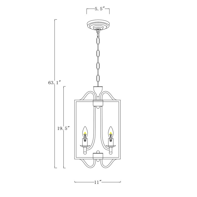 Alcott Hill Plunkett 4 - Light Chandelier | Wayfair