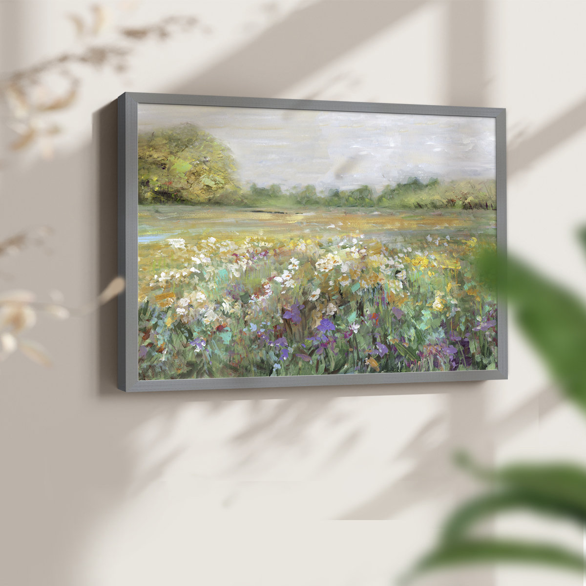 Winston Porter Country Meadow -Framed Print - Restickable | Wayfair