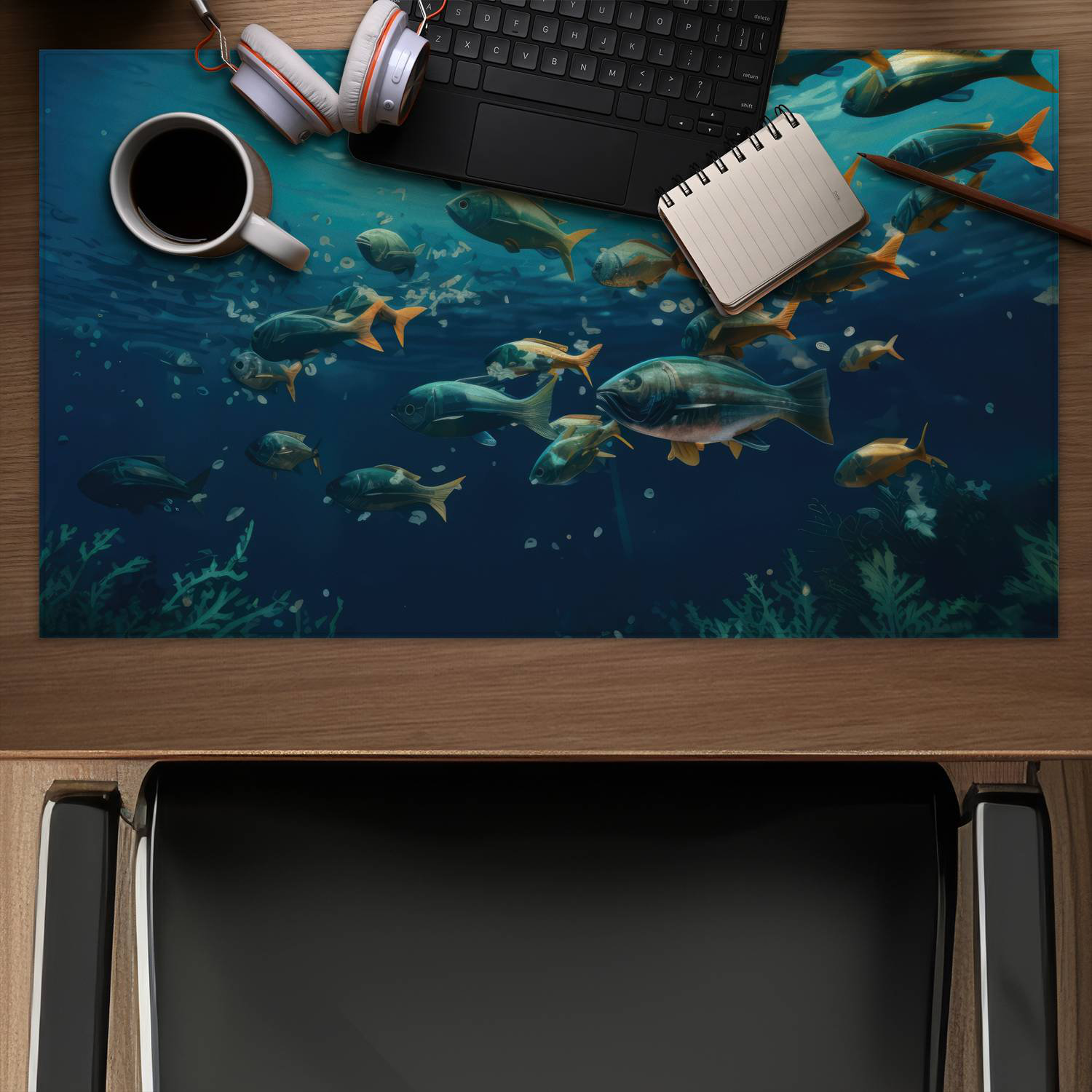 East Urban Home Shallow swim - 14.00"x24.25" Desk mat | Wayfair