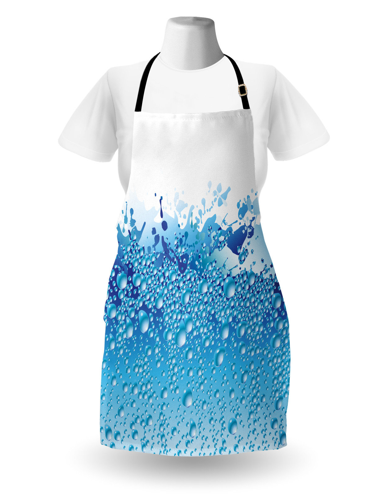 East Urban Home Modern Apron Unisex, Bubbles Splashes Drops, Adult Size ...