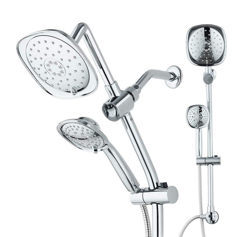 Kovity 7-Inch Rainfall Combo with Slide Bar,48-Setting Shower Heads,5 ...