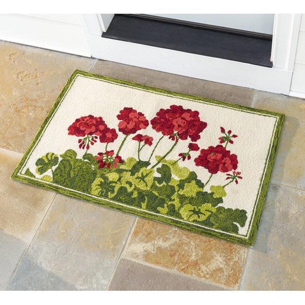 Plow & Hearth Geranium Kitchen Mat & Reviews | Perigold