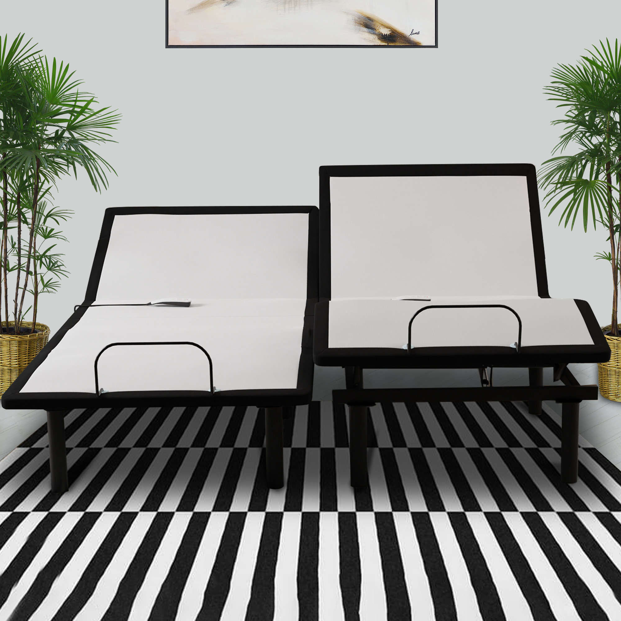 Spinal Solution 15-inch Adjustable Bed Base With Head and Foot Incline ...